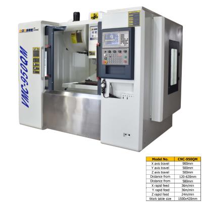 China 900mm X Axis Travel CNC VMC Milling Machine Vertical Long Work Table 1500x420mm for sale