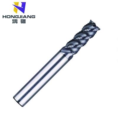 China Cortador de carburo de herramienta de corte CNC cuadrado de 4 flautas para molino de extremo de carburo sólido de desbaste en venta