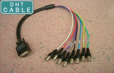 Cina Monitor HD15M di VGA RGB a 8 assemblaggi cavi su ordinazione di X BNC disponibili in cavo di 1ft (0.3m) in vendita