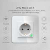 China 100-240V EU StandardSmart Wifi Socket Plug Support Amazon Alexa Google Home Smart Plug for sale