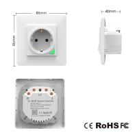 China 100-240V EU StandardSmart Wifi Socket Plug Support Amazon Alexa Google Home Smart Plug for sale