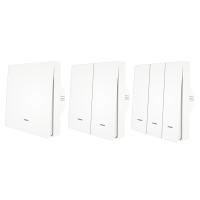 China 1 2 3 4 Gang Smart Light Push Button Switch With Remote Tuya Remote Control Home Wall Light Switch for sale