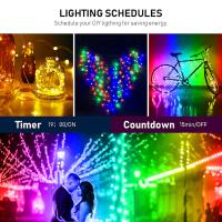 China Outdoor Ip44 Waterproof Amazon Alexa Smart Light Bulbs Remote Control Decorative String for sale