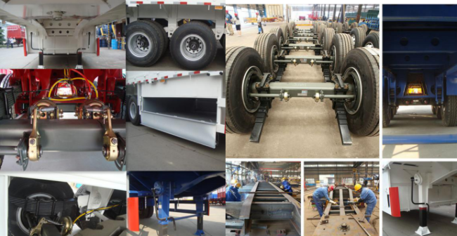 2 Axles U type Tipper Trailer dump truck semi trailer