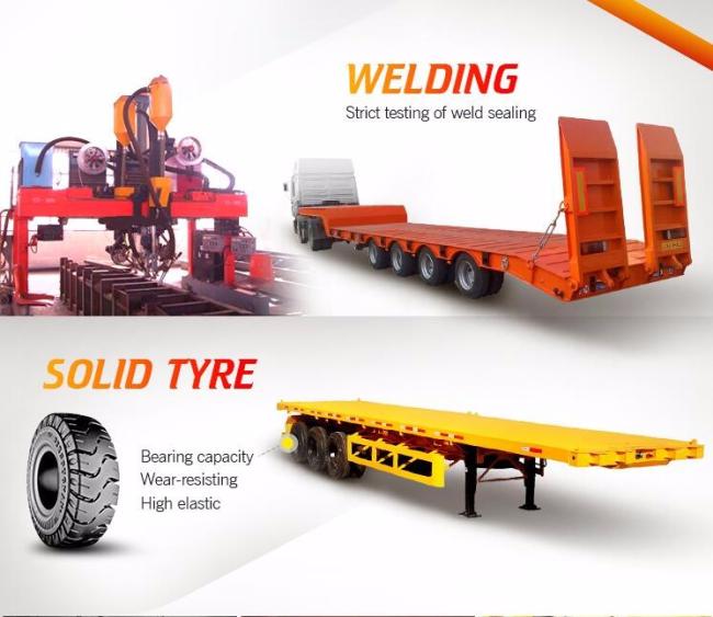 2015 Hot Sale flatbed container dump semi trailer use for container transport