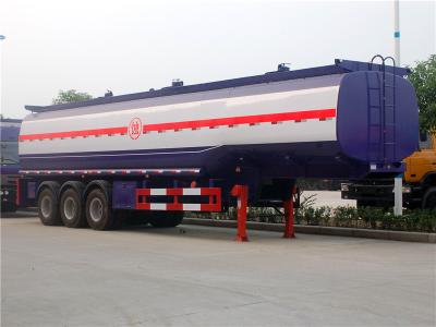 China Oil Tanker Truck Trailer 3 Axle 45000 L 50M3 50cbm Carbon Steel Fuel Tanker Semi Trailer for sale