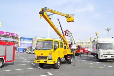 Cina Carrello elevatore aereo di Sinotruk Howo, 8 - 24 camion aerei del secchio di altezza dei tester in vendita