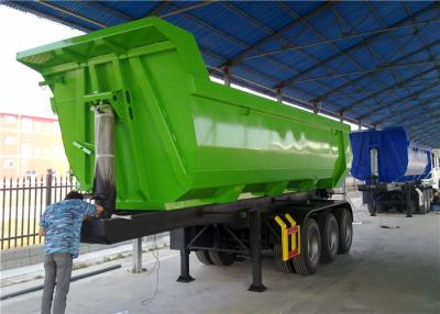 China 30CBM 3 Axle Heavy Duty Semi Trailers U Shape End Tipper Semi Trailer / Rear Dump Truck for sale