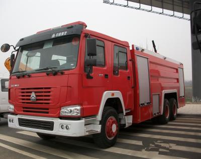 Cina Camion dell'autopompa antincendio della schiuma e dell'acqua, HOWO serbatoio di acqua pesante del camion dei vigili del fuoco di salvataggio di 290 cavalli vapore in vendita