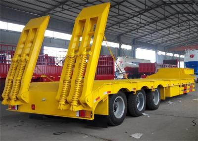 China 60 Tons - 100 Ton Lowboy Trailer , Low Bed Semi Trailer 2 Axles / 3 Axles / 4 Axles for sale