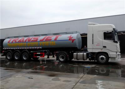 China Stainless Steel 30 Tons Fuel Tank Trailer Tri-Axle 35000L 35M3 Fuel Oil Transport Tank Semi trailer for sale