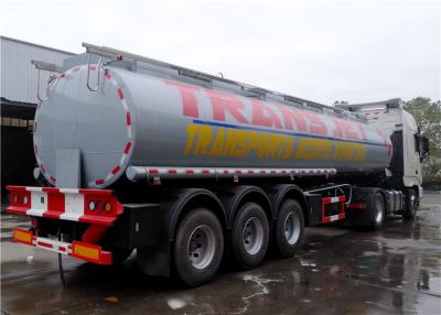 China Stainless Steel 30 Tons Fuel Tank Trailer Tri-Axle 35000L 35M3 Fuel Oil Transport Tank Semi trailer for sale