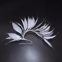 China Dyed Pattern Goose Feather Flower Mount with Wire Accessory Durable Construction for sale