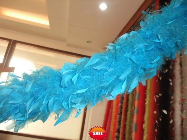 Quality Dyed Marabou And Coque Feather Boa Highly Durable 2 Yards Length for sale