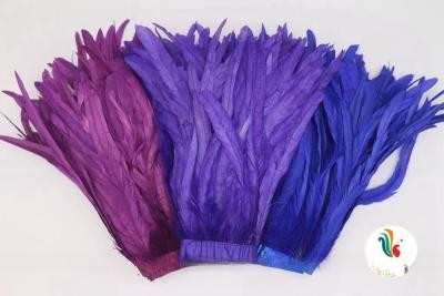 China 10-12 inch Rooster Coque Feather Fringe Trim voor snel verzenden DHL UPS FEDEX EMS TNT Te koop