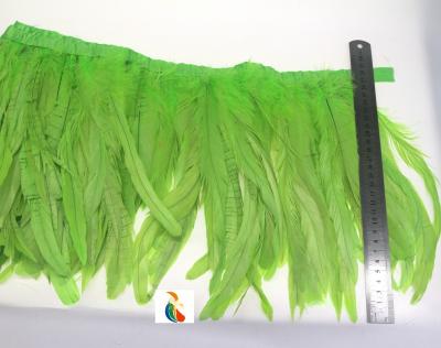 China 10-12 inch Rooster Coque Feather Fringe Trim voor snel verzenden DHL UPS FEDEX EMS TNT Te koop