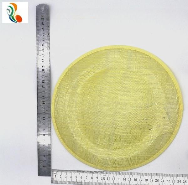 Quality Silk Screen Printing Sinamay Base and Feather Fascinator Hat with Headband 30cm for sale