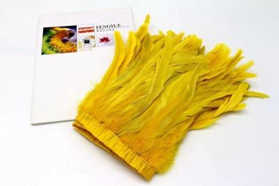 China Length 1 Meter Rooster Coque Feather Fringe Trim with Satin Ribbon for sale