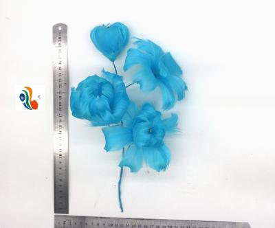 Cina 10*20 cm Dimensione Piuma d'oca Montaggio di fiori con accessori in filo in vendita