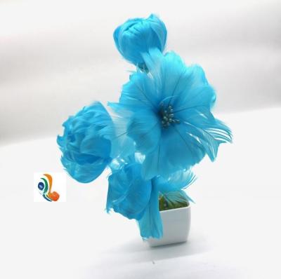 Cina 10*20 cm Dimensione Piuma d'oca Montaggio di fiori con accessori in filo in vendita