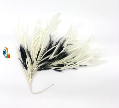중국 15*30cm 파티 장식 하클 깃털 및 줄무늬 코크 깃털 와이어 액세서리로 꽃 마운트 판매용