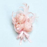 China Customizable Goose Feather Flower Mount with Wire Accessory Patterned TNT Shipping for sale