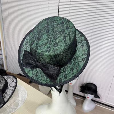 Cina Forniture per la mulineria Sinamay Mesh Feather Fascinator Hat in vendita
