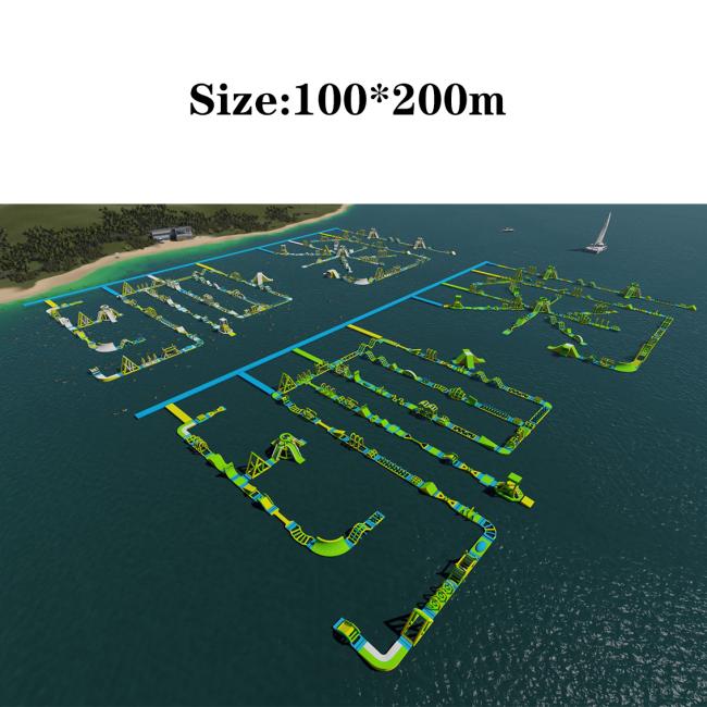 Modular Inflatable Water Park with Floating Obstacles Slides And Climbing Zones for Lake Resort Beach And Aqua Park Projects