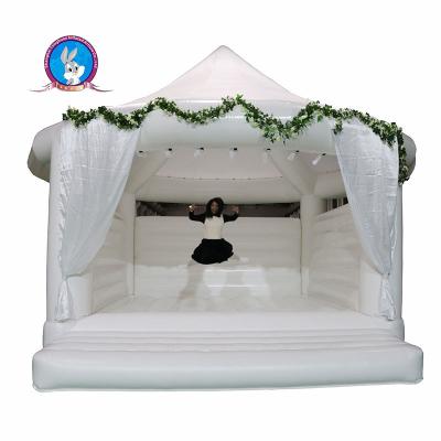 China White Bounce House  Wedding Bouncer Inflatable Castle Wedding Bouncer House White Inflatable Bouncy Jumper with Air Blower for sale