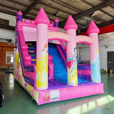 China Cartoon Princess Inflatable Slide Big Inflatables Custom Land Slide Playground Equipment for Outdoor Events and Amusement Park for sale