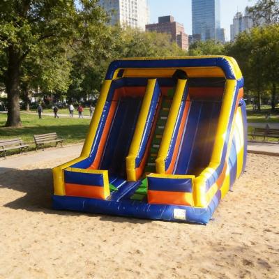 China China Factory Commercial PVC Double Lane Inflatable Land Slide Dry Slide Kids for Sale for sale