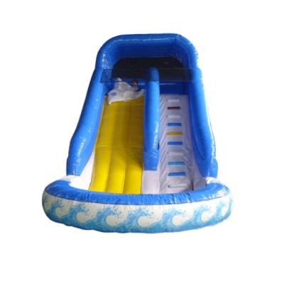 China Wholesale Price Custom Plato PVC Material Inflatable Slide with Pool Large Inflatable Pool Slide for Party Rental Using for sale