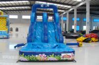 China Inflatable Floating Water Slide with Pool 0.45mm PVC Tarpaulin 2 Year Warranty for sale