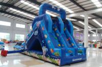 China Inflatable Floating Water Slide with Pool 0.45mm PVC Tarpaulin 2 Year Warranty for sale