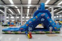 China Inflatable Floating Water Slide with Pool 0.45mm PVC Tarpaulin 2 Year Warranty for sale