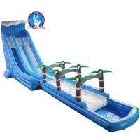 China Long Double Lane Inflatable Pool Water Slide 20m x 4m x 8m Durable PVC Tarpaulin for sale