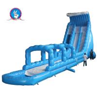 China Long Double Lane Inflatable Pool Water Slide 20m x 4m x 8m Durable PVC Tarpaulin for sale