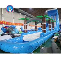 China Long Double Lane Inflatable Pool Water Slide 20m x 4m x 8m Durable PVC Tarpaulin for sale