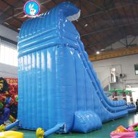 China Long Double Lane Inflatable Pool Water Slide 20m x 4m x 8m Durable PVC Tarpaulin for sale