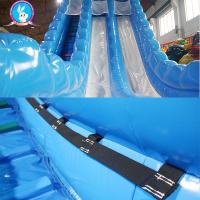 China Long Double Lane Inflatable Pool Water Slide 20m x 4m x 8m Durable PVC Tarpaulin for sale