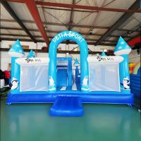 Quality Winter Inflatable Bounce Slide Combo Frozen Penguin Theme Giant Funland Jump for sale