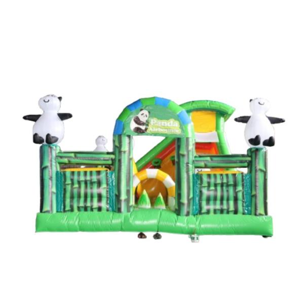 Quality Commercial Factory Sale of Large Panda Jumpers Inflatable Bounce House Kids' Bouncy Castle with Slide Inflatable Playground for sale