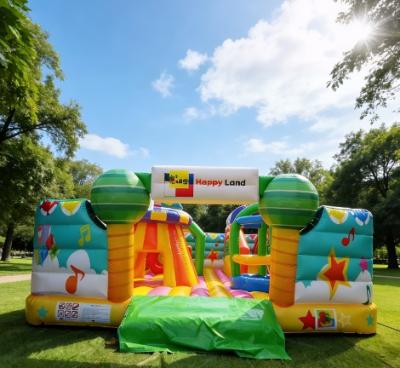 China Factory Customization Inflatables Amusement Park Theme Inflatable Jumping Castle Trampoline Slide Combo Inflatable Dry Slide for sale