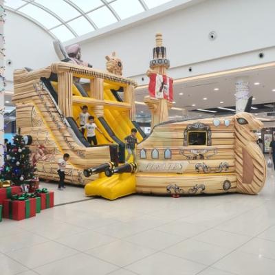 China Hot Sale Custom Inflatable Pirate Ship Amusement Park China Factory Durable Kids Fun Park Inflatable Playground Commercial Use for sale