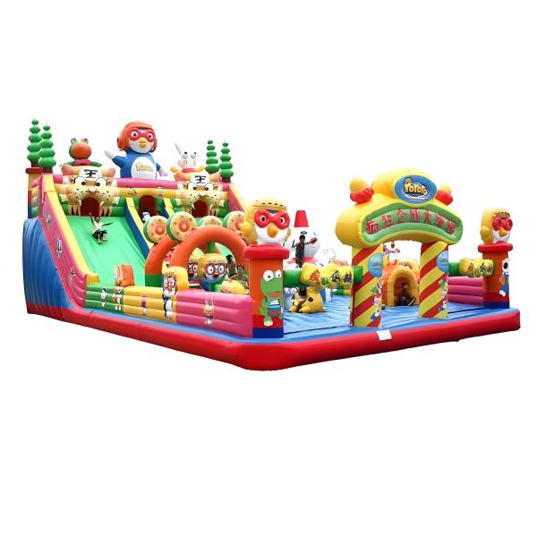 Quality New Design Crazy Penguin Inflatable Fun City Jumping Bouncer Inflatable Bounce House with Slide Inflatable Bouncy Castle for sale