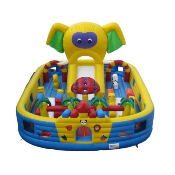 Quality Commercial Large Elephant Inflatable Bouncer Combo/inflatable Amusement Park/ Inflatable Fun City Bouncy Jumping Castle for Sale for sale