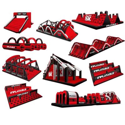 China Inflatable Obstacle Course Hot Barrier Land Games From China Factory Inflatable Castle for sale