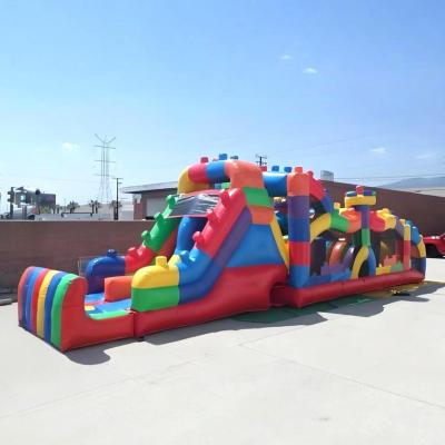 China Inflatable Obstacle Course Challenge Racing Competition Course Fun Games Heavy-Duty PVC Commercial Custom Outdoor for sale