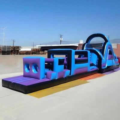 China Custom Inflatable Obstacle Course Land Challenge Track With Climbing Tunnels Slides Racing Lanes and Modular Activity Sections for Outdoor Team Events for sale