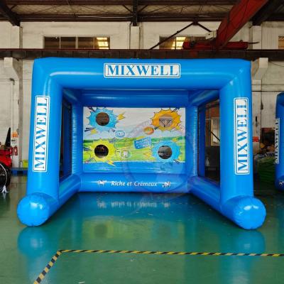 China Custom Inflatable Goal Soccer Sports Gate With Logo Printing Portable Football Training Target Outdoor Activity Arch Event Branding Structure for sale